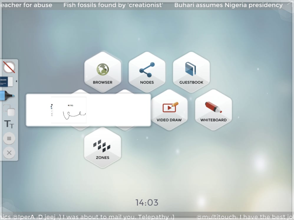 Collaborative multitouch touchscreen software for boardrooms